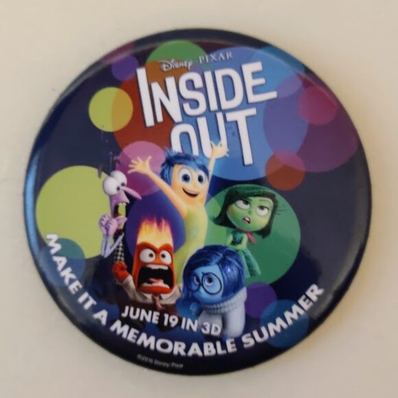 Disney | Accessories | Inside Out Promotional Button | Poshmark